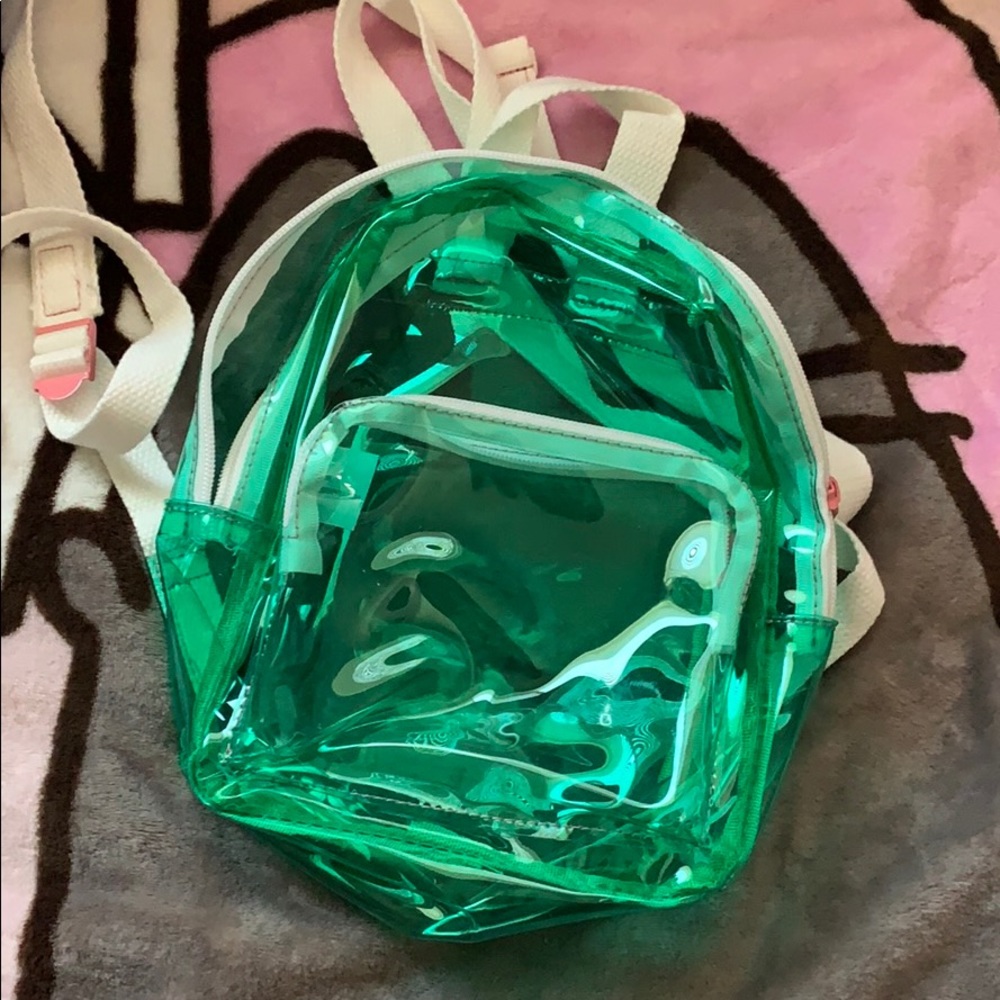 Cute See Through Green Concert Mini Backpack. - Gem
